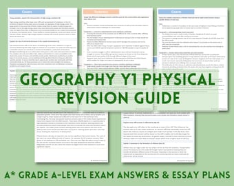 A-level Geography Revision Bundle | Exam Question and Essay Plans | A* ...