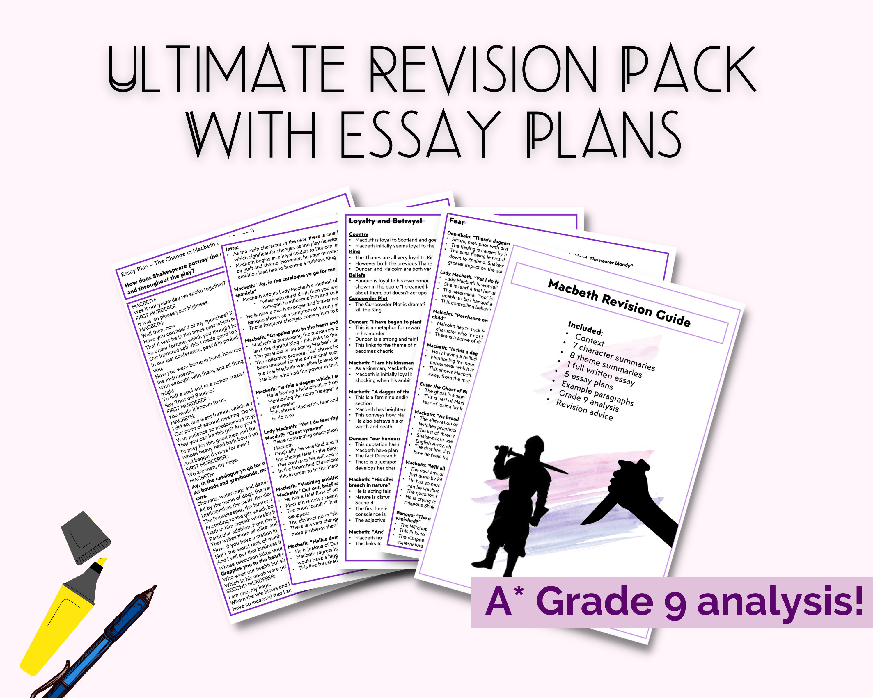 Macbeth English Literature GCSE Revision Guide | Study Notes | Grade 9 ...