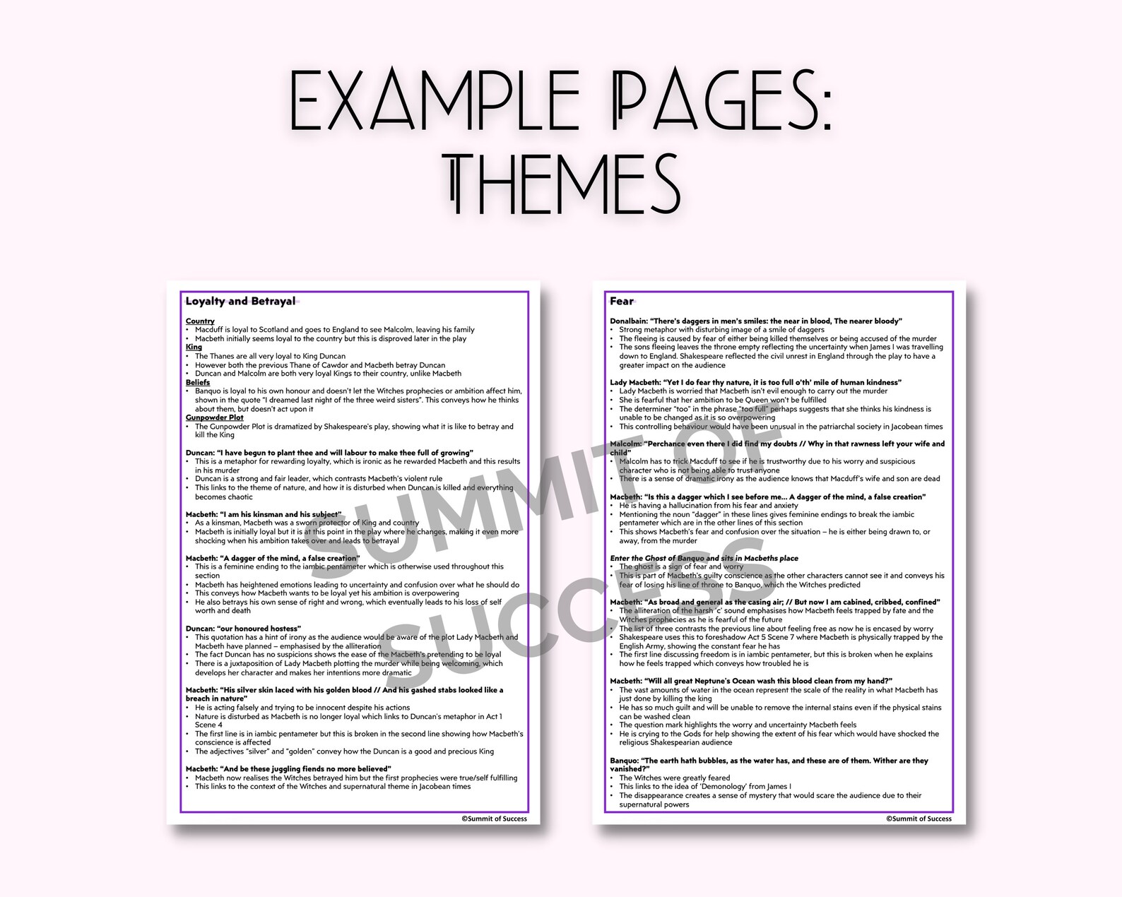 Macbeth English Literature GCSE Revision Guide | Study Notes | Grade 9 ...