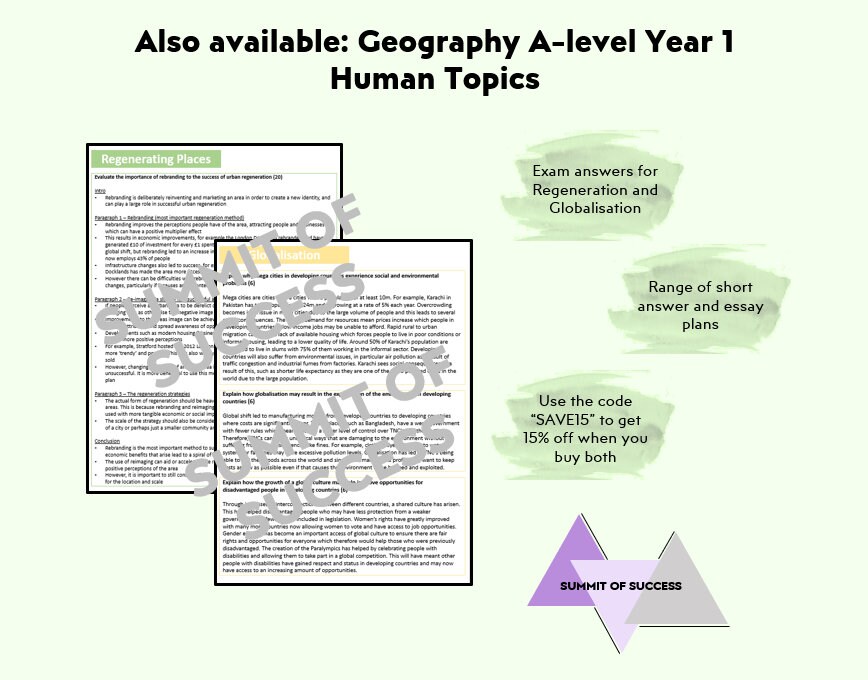 A-level Geography Revision Guide Year 1 Physical Topics | Etsy UK