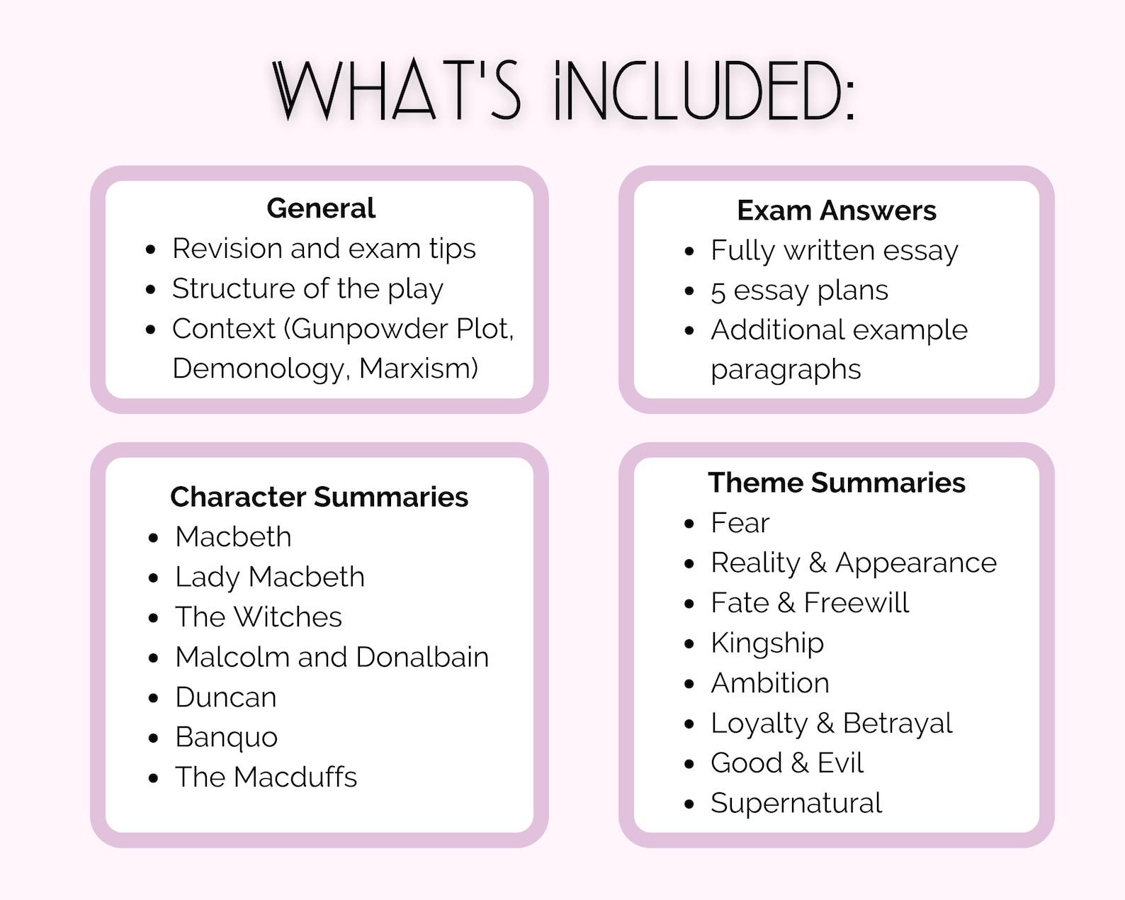 Macbeth English Literature GCSE Revision Guide | Study Notes | Grade 9 ...