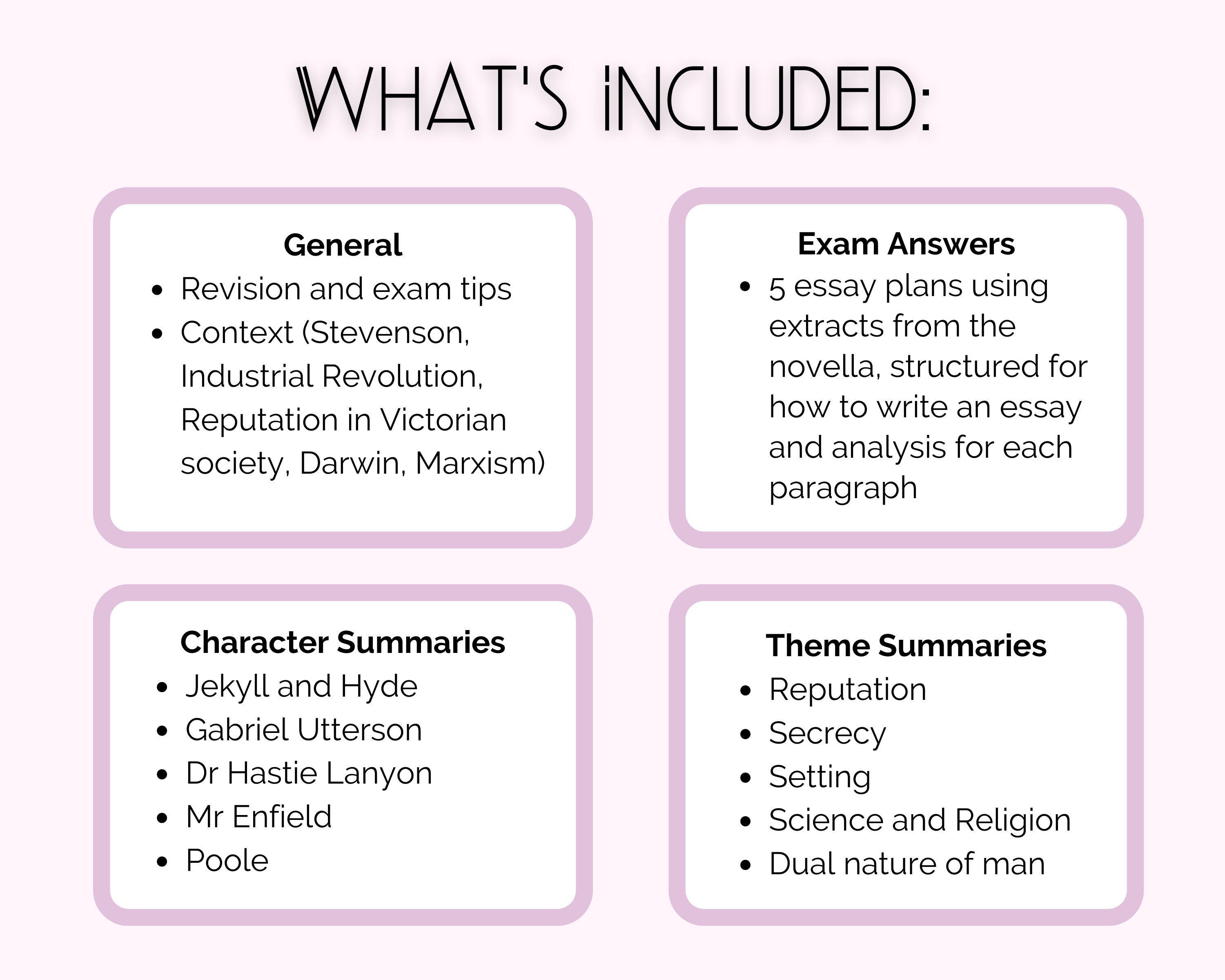 Jekyll and Hyde A* Grade 9 English Literature GCSE Revision Guide ...