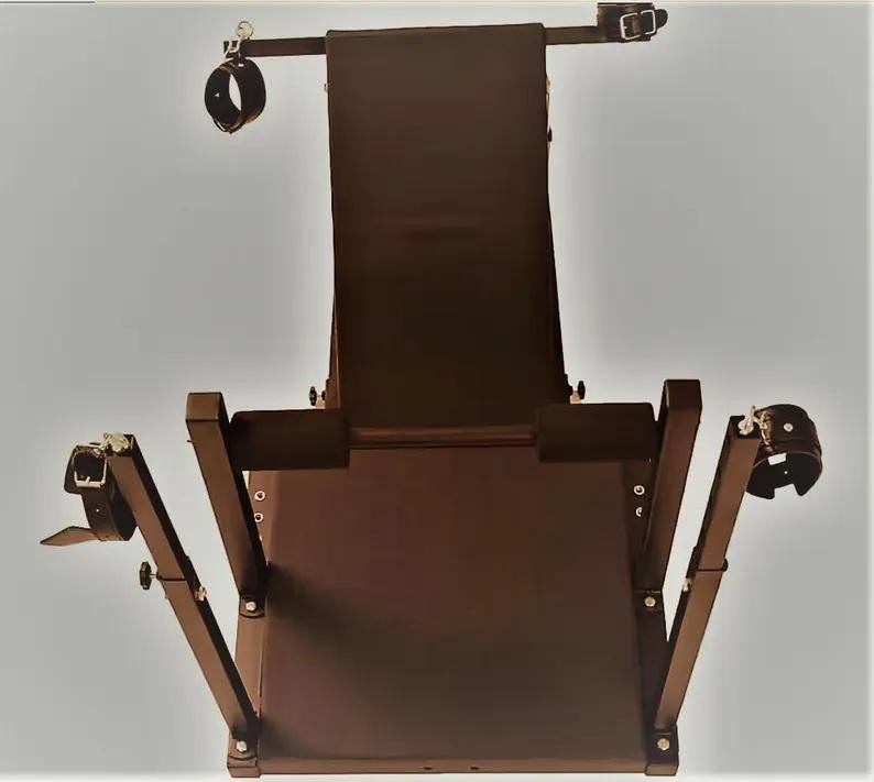 Adjustable BDSM Bondage Chair – Hardcore Spanking Bench With Handcuffs ...