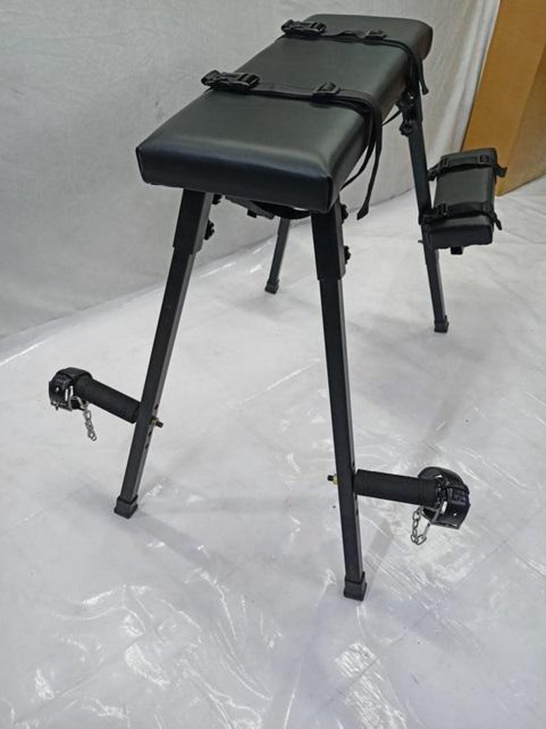 Heavy Duty BDSM Spanking Bench Black | Adjustable Restraint Furniture ...