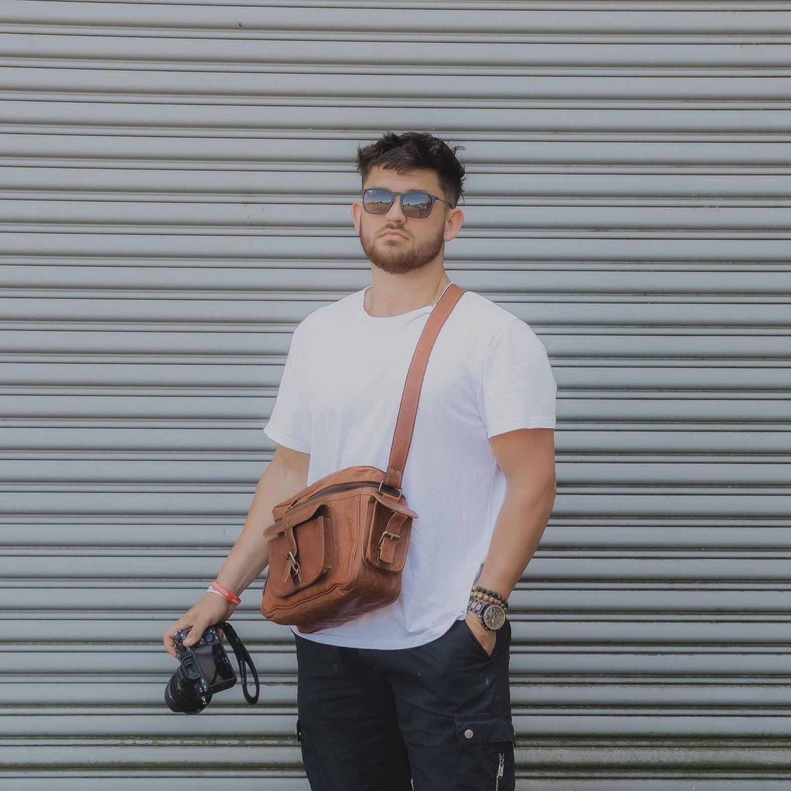 Personalized Leather Camera Bag: Vintage Style DSLR Bag, Monogram ...