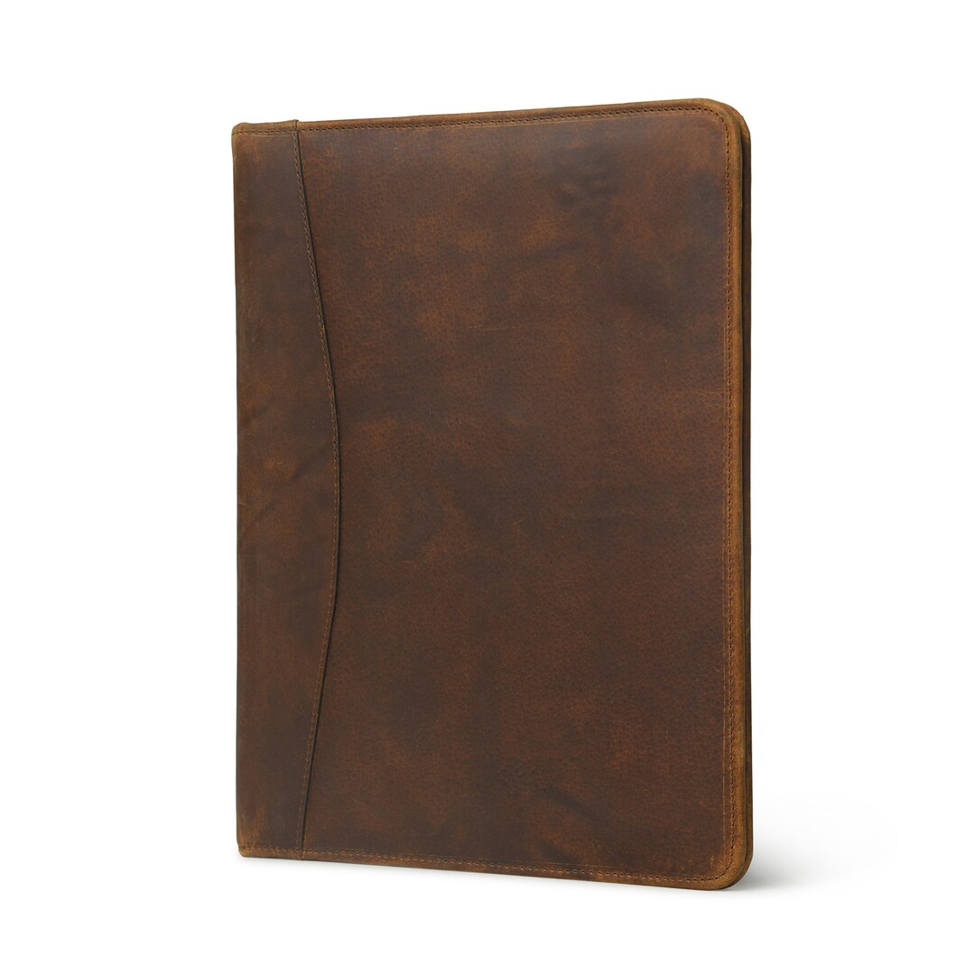 Personalized Vintage Leather Portfolio Holder Work Portfolio Buffalo ...