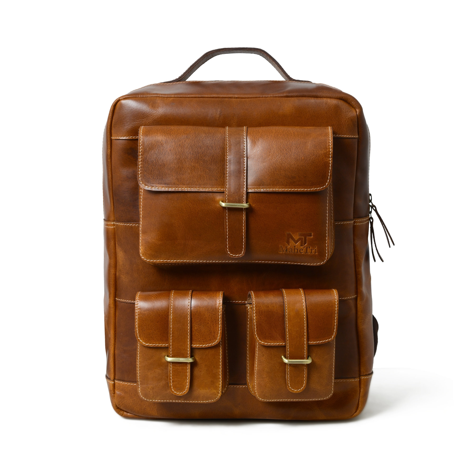 Tan Portland Leather Laptop Backpack 16 Inch, Handcrafted Christmas ...