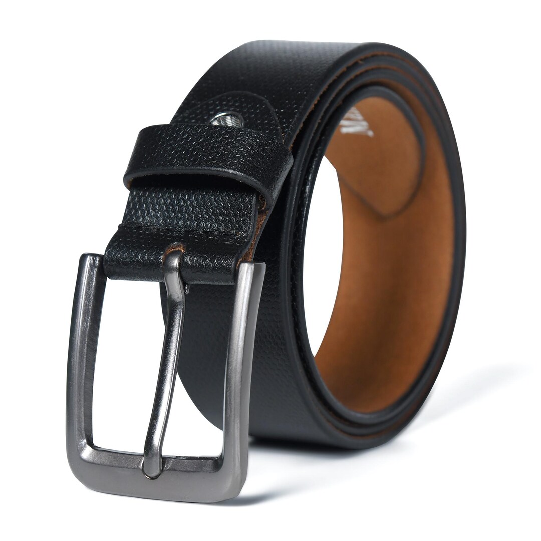 Black Leather Belt for Men - Etsy