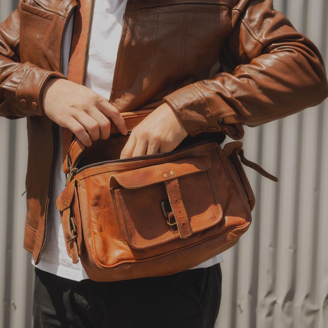 Personalized Leather Camera Bag: Vintage Style DSLR Bag, Monogram ...