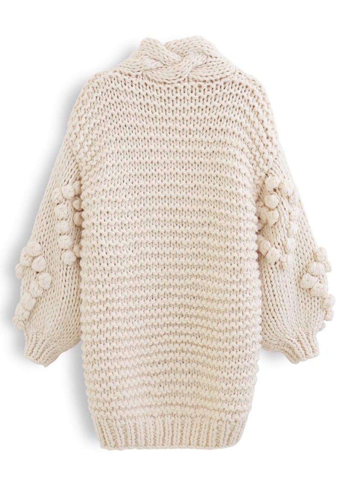 Oversized Cardigan Long Cable Knit White Cardigan Chunky - Etsy