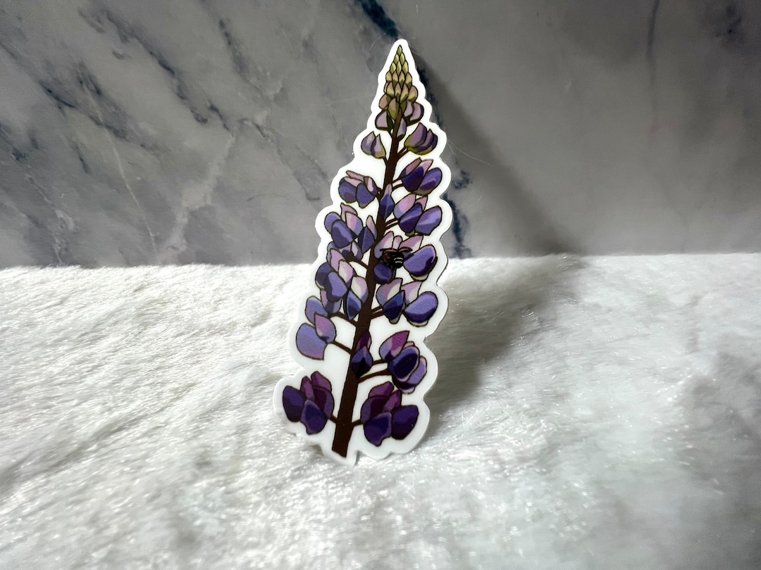 Lupin Sticker Alaska Lupin Sticker Alaska Flower Sticker - Etsy