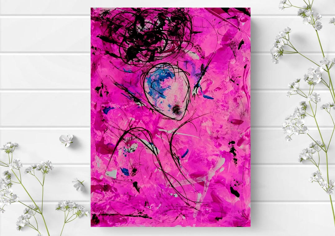 Original Faceless Portrait Painting, Small Portrait Painting 5 X 7 In ...