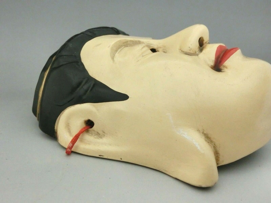 Vintage Japanese Pottery Noh Mask SHAKA-NYORAI 釈迦如来 Very Good | Etsy