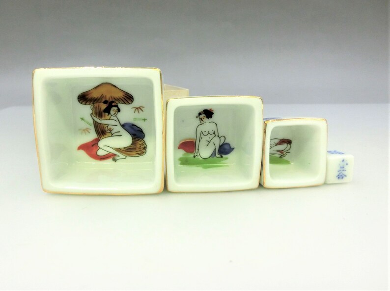 1900's Antique Japanese SHUNGA GEISHA Party Dice and Sake - Etsy