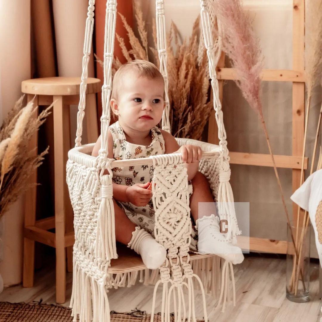 Macrame Swing Chairs Handmade Swing Baby Swing Chair Toddler Swing ...