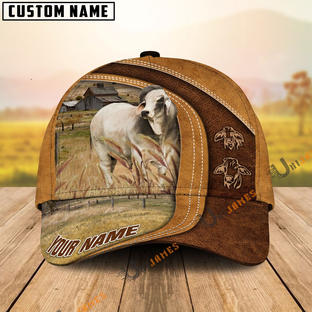 Uni Brahman Ranch Lift Leather Pattern Customized Name Cap - Etsy UK