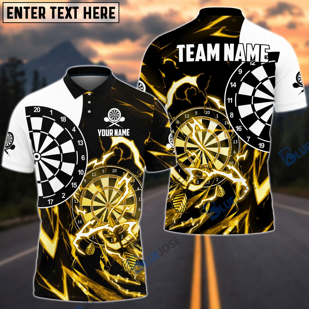 Darts Rebirth Flame Phoenix Yellow Personalized Name, Team Name 3D ...