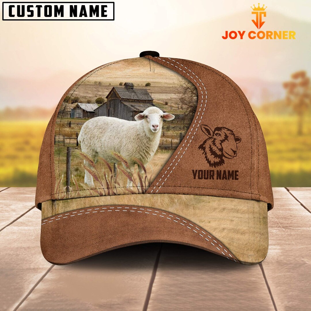 Unijames Sheep Customized Name Brown Cap - Etsy