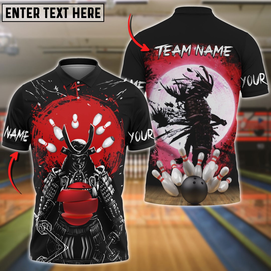 Bowling and Pins Showdown Red Customized Name 3D Shirt - Etsy