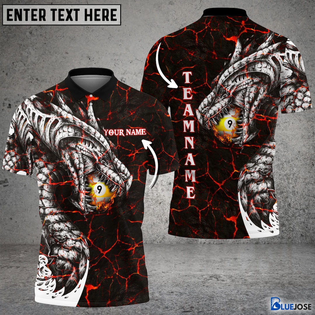 Fire Dragon Billiards 9-ball Personalized Unisex Shirt - Etsy