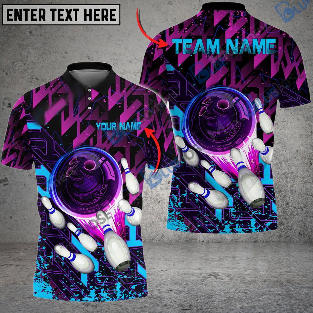 Bowling and Pins Supersonic Speed Customized Name 3D Shirt - Etsy