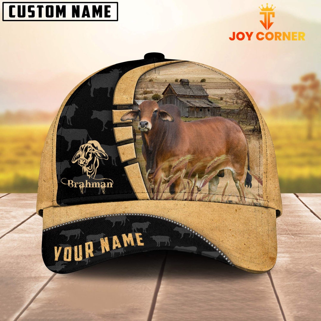 Unijames Custom Name Red Brahman Cattle 3D Cap - Etsy