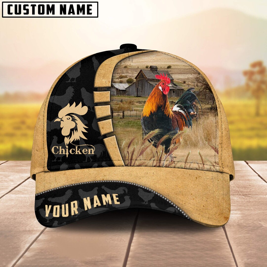 Unijames Custom Name Chicken Cattle Farmhouse Field Cap TT15 - Etsy