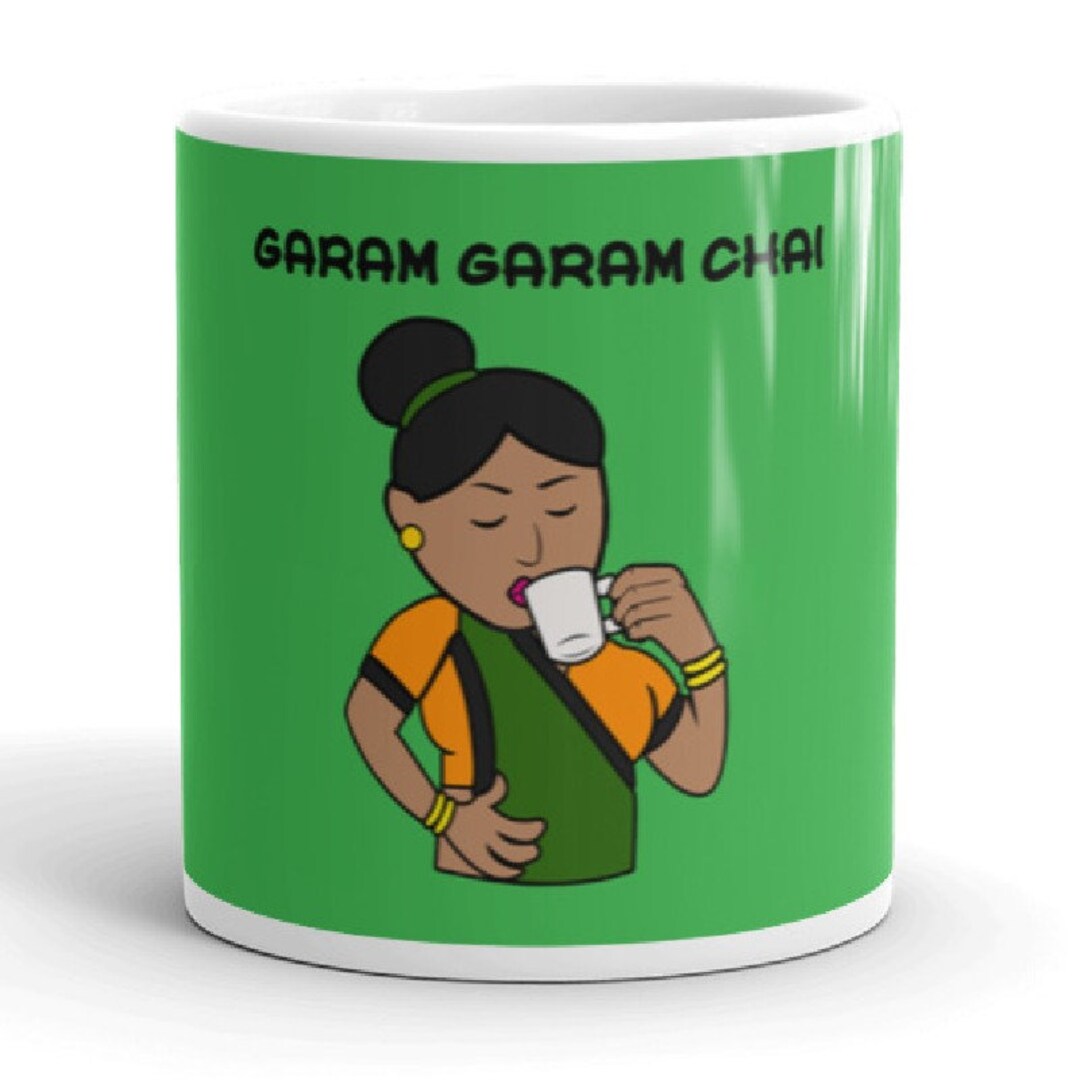 Garam Garam Chai Lady...mug | Funny Gujarati Gift, Gujarati Gifts for ...