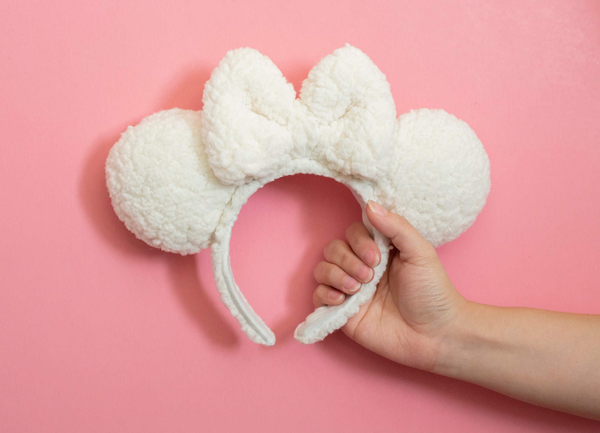 White Sherpa Ears Mickey Ears Minnie Ears Mouse Ears - Etsy