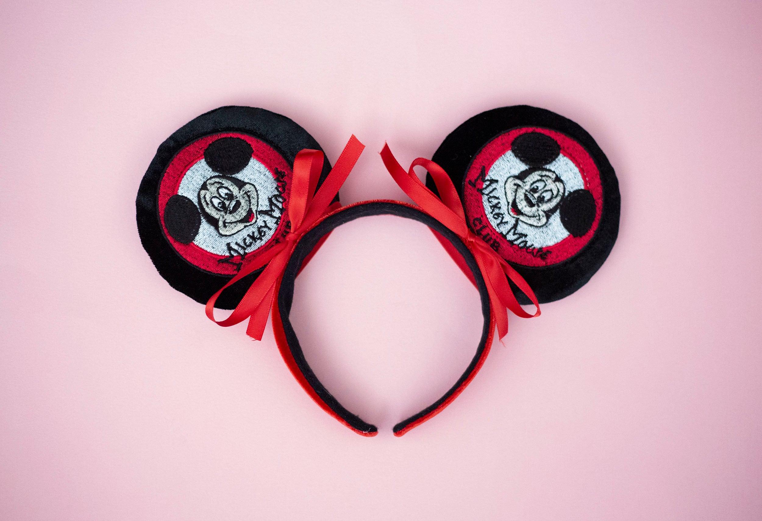 Mickey Mouse Club Embroidered Mouse Ears Headband – Retro Park Outfit ...