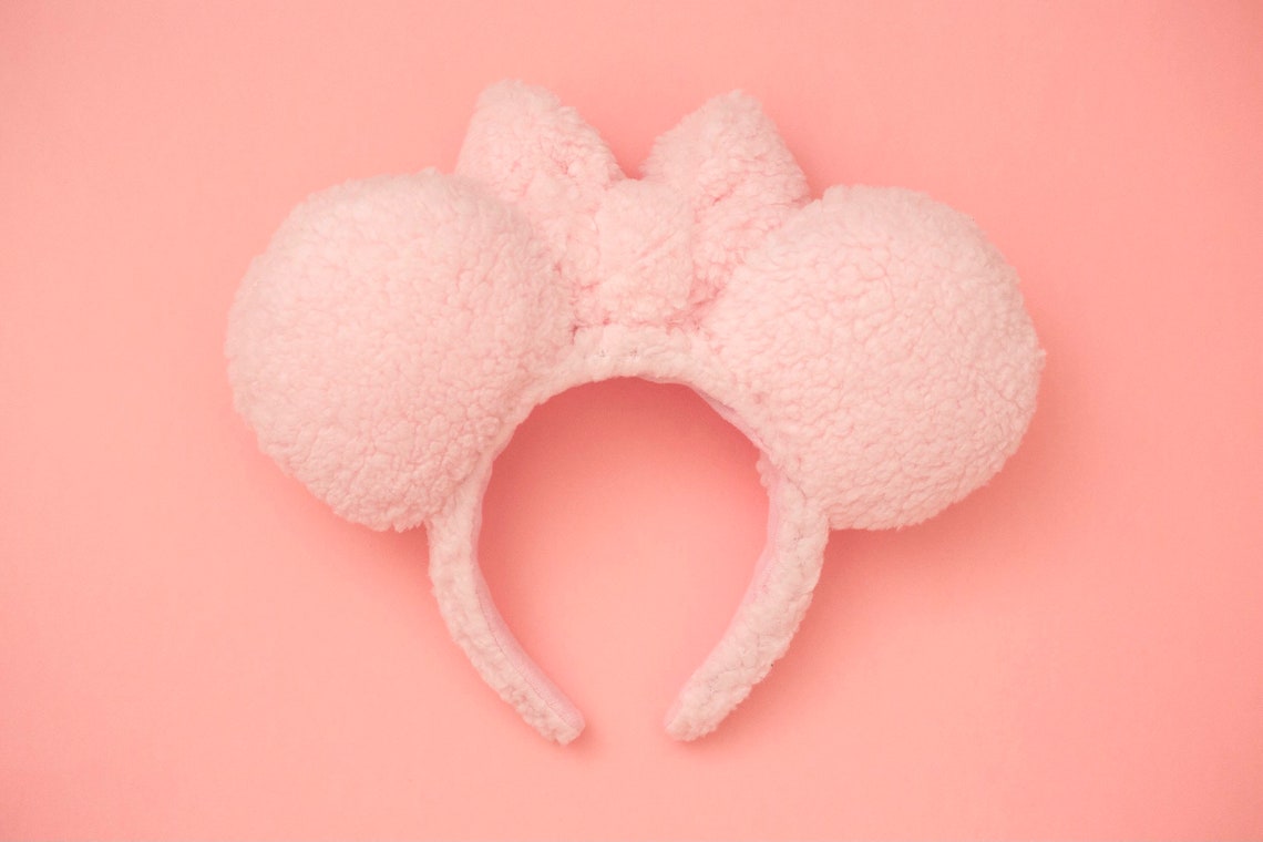 Candy Pink Sherpa Ears Mickey Ears Minnie Ears Mouse Ears - Etsy