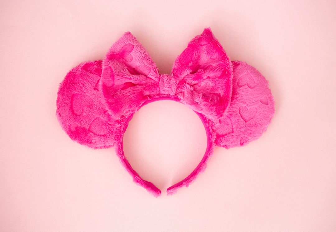 Sweethearts Candy Ears, Fuzzy Ears, Valentine’s Day Ears, Hot Pink Ears ...