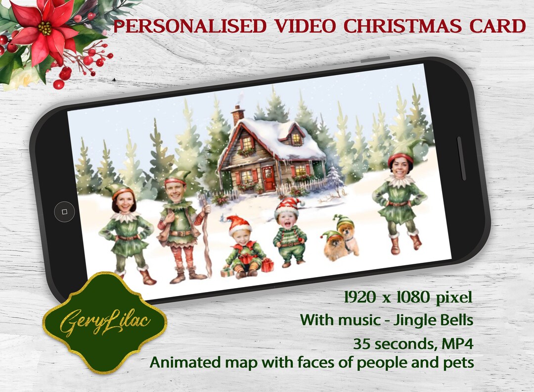 Personalized Funny Family Animated Christmas Video Card - Etsy