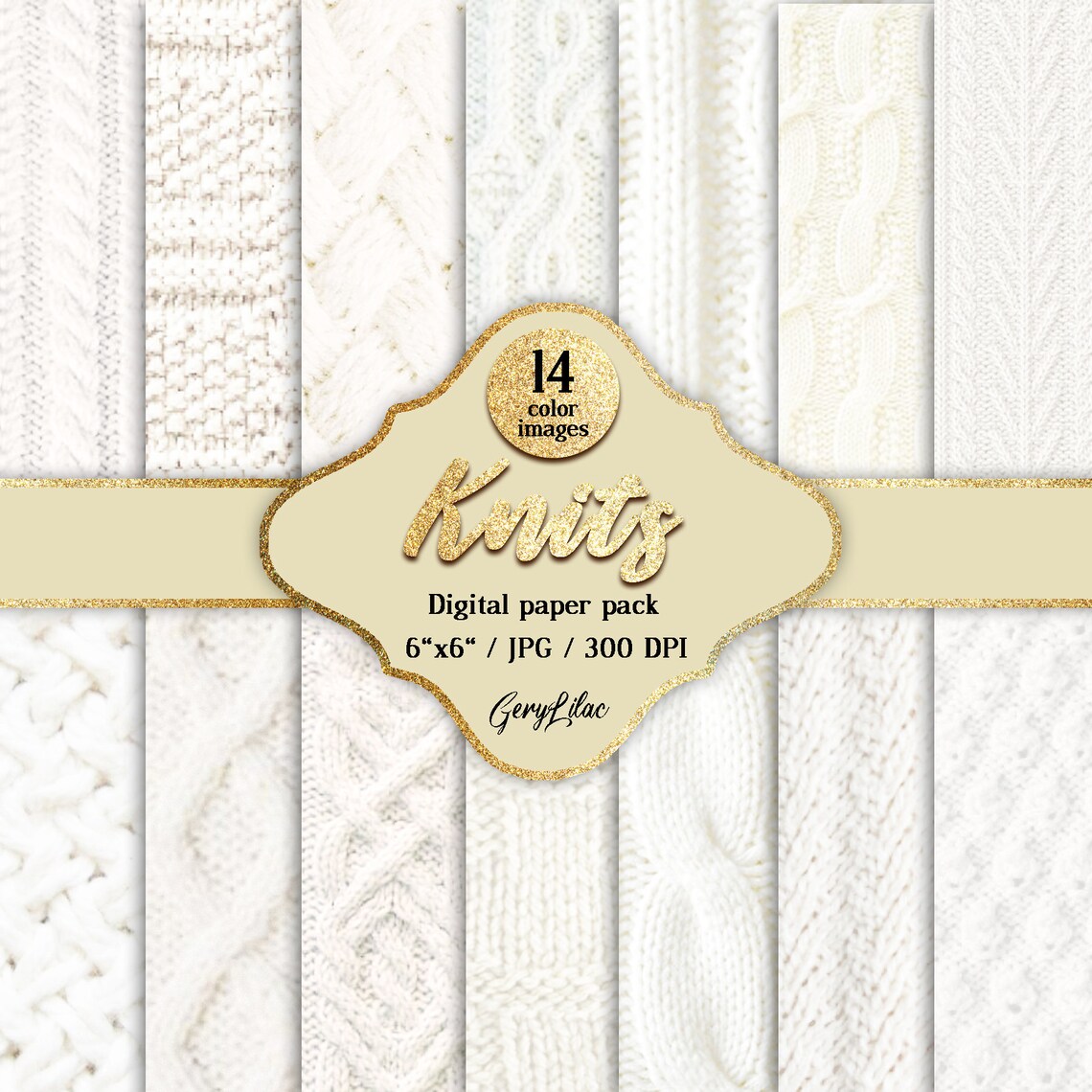 Knits Digital Paper Knit Pattern White Digital Paper 14 - Etsy