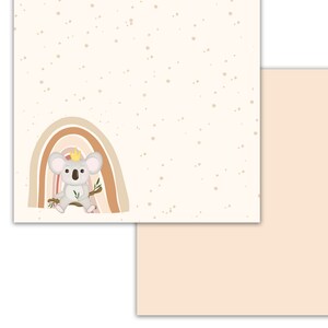Кoala Digital Paper, Rainbow Paper, Baby Album Paper, Prince Koala, Boy ...