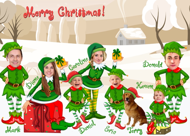 Custom Christmas Card With Photo, Christmas Card Funny Photo, Friends ...