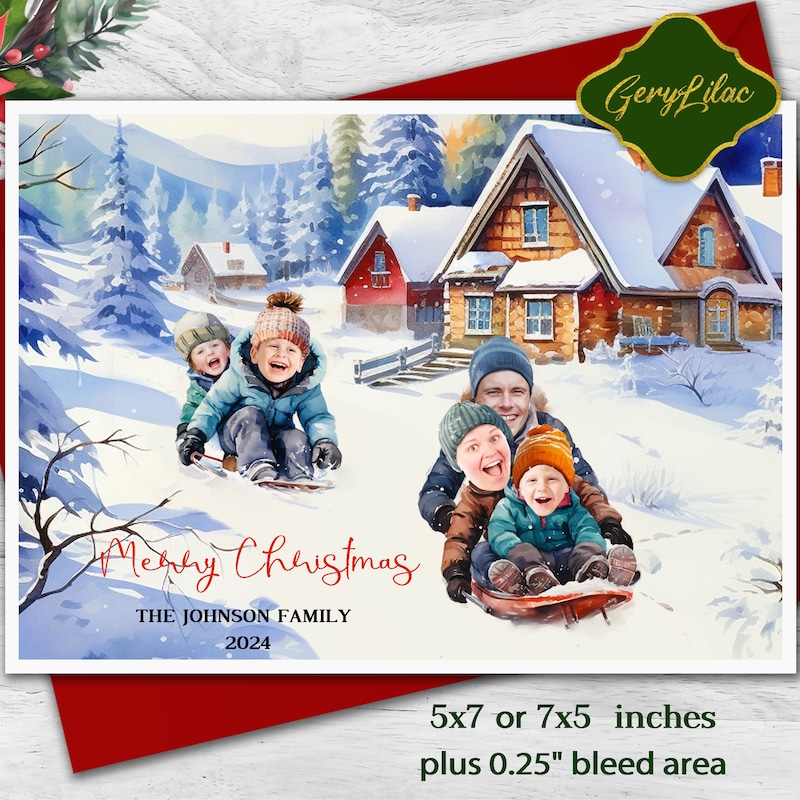 Faces Christmas Cards - Etsy