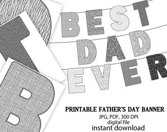 Best Dad Ever Banner - Etsy