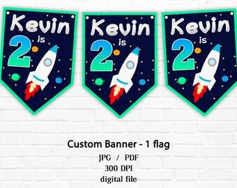 Custom Rocket Banner - Etsy