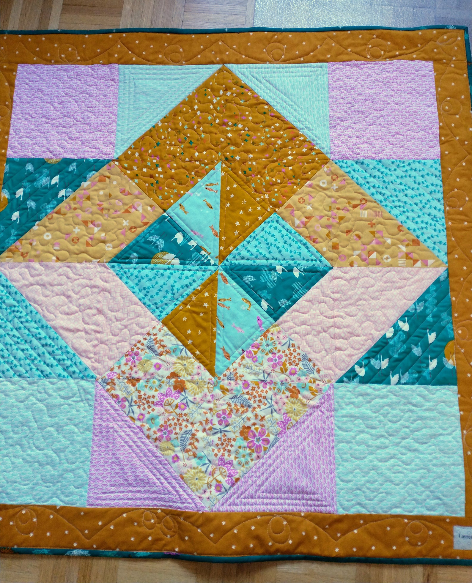 Square Baby Quilt, Crib Quilt, Playmat Blanket, 36 in X 36 In. - Etsy