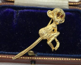 Monkey Brooch | Etsy