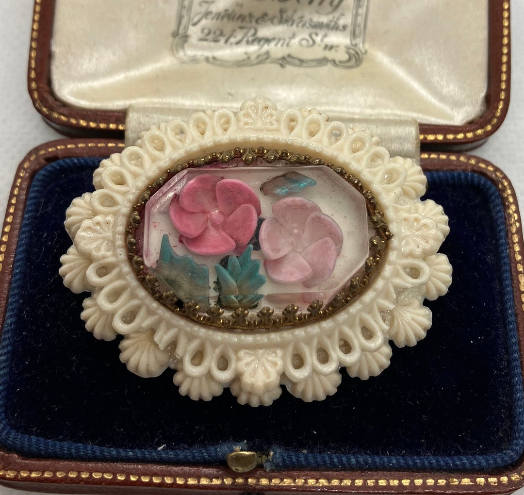 Beautiful 1920s Antique French Depose Celluloid Brooch With Trombone ...