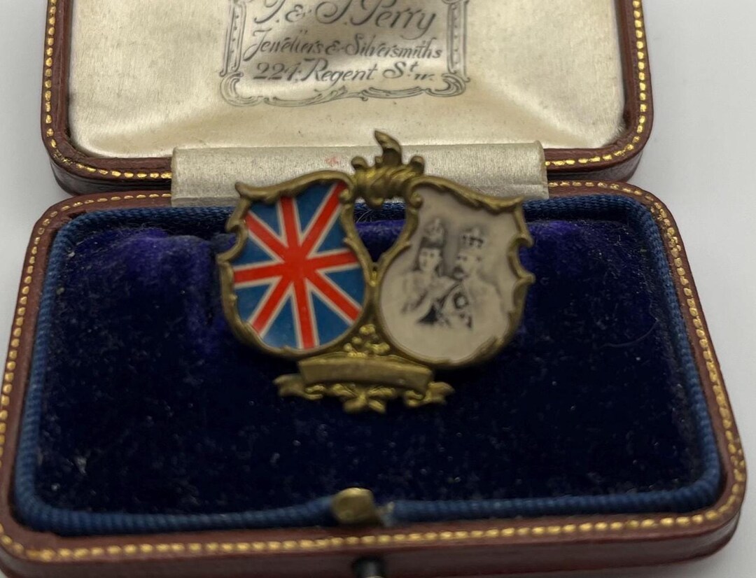 Antique 1902 King Edward VII and Queen Alexandra Coronation Brooch With ...