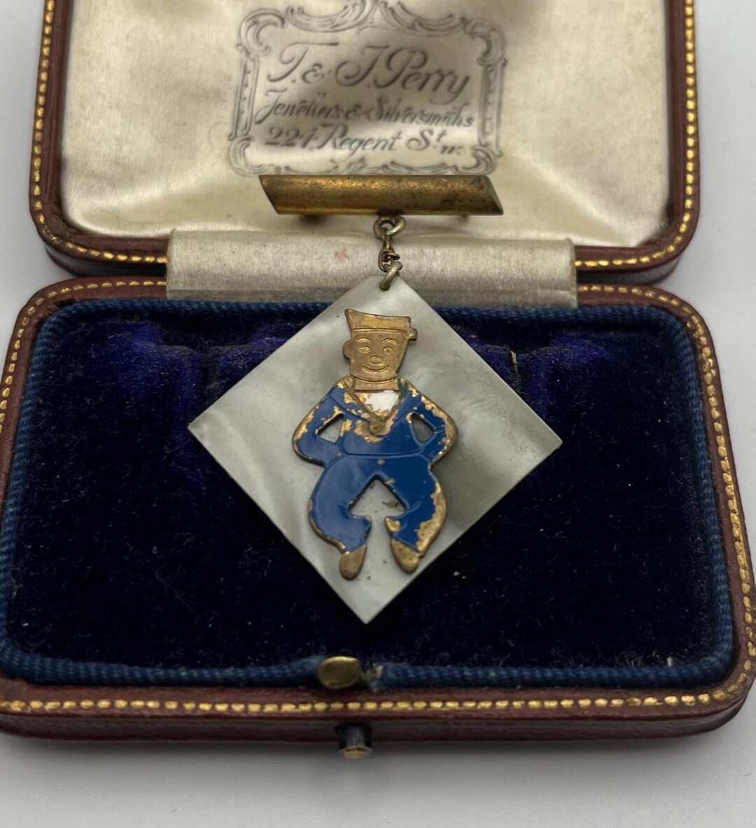 Lovely Art Deco 1930s Dancing Sailor Mother of Pearl Dangle Brooch ...