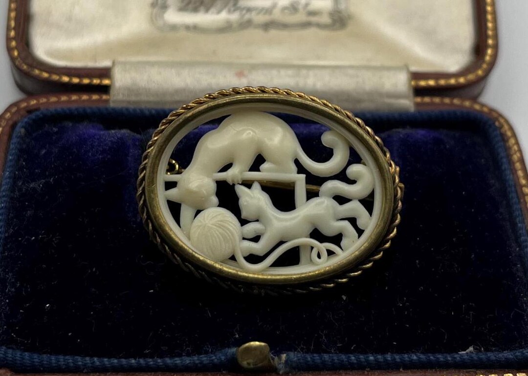 Beautiful 1920s Art Deco French Depose Celluloid Brooch With Trombone ...