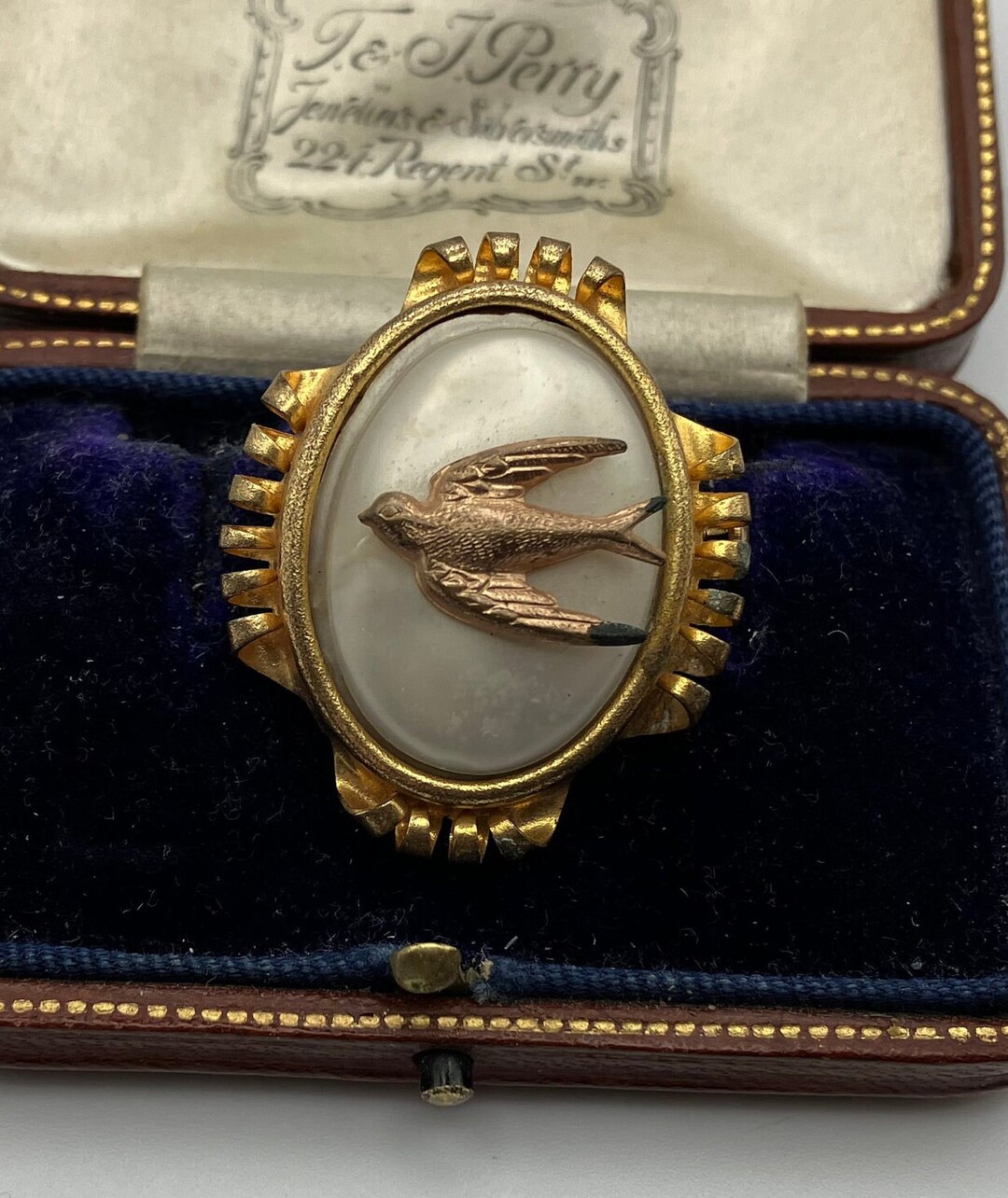 Beautiful 1930s Art Deco Celluloid French Bird Brooch With Trombone ...