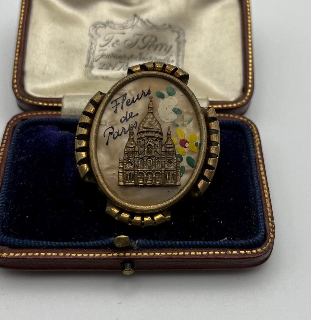 Beautiful 1920s Antique Art Deco French Brooch With Trombone Clasp ...