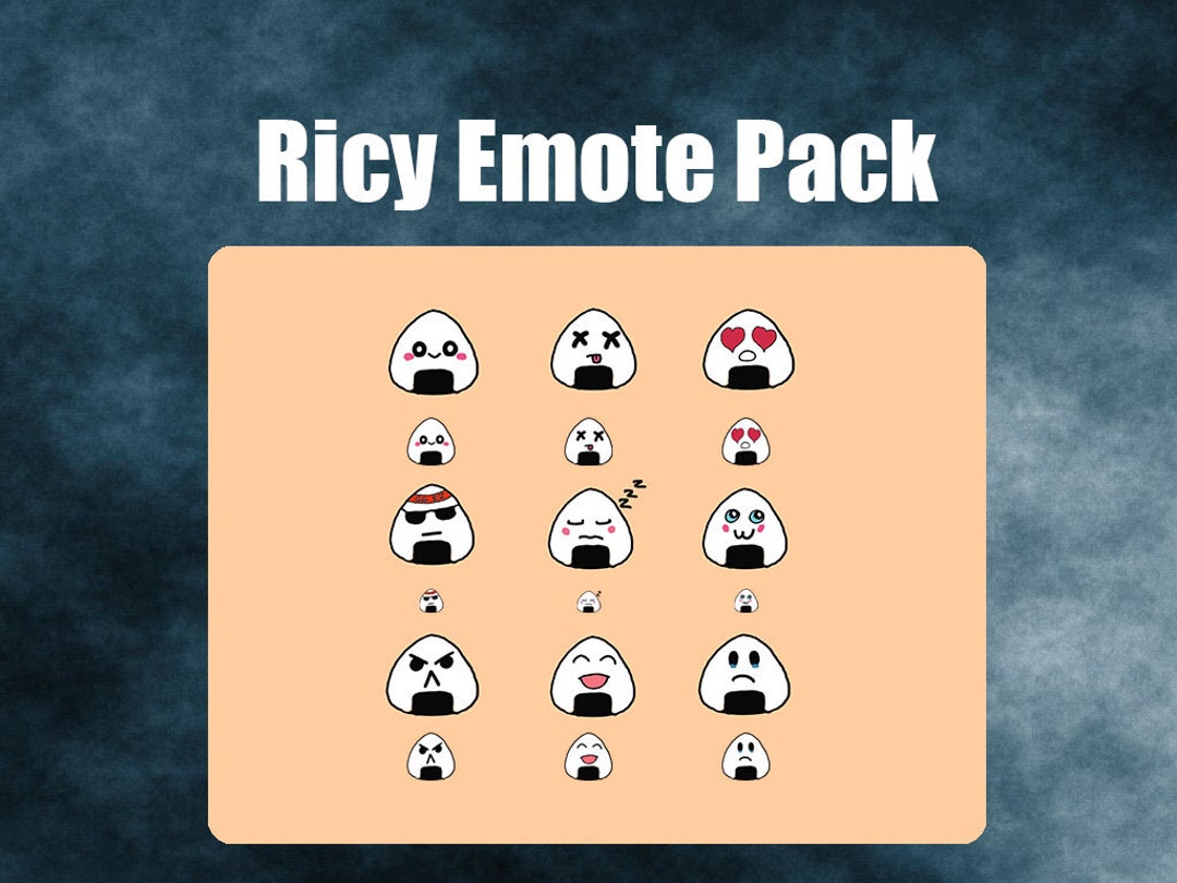 Onigiri "ricy" Emote Pack - Etsy