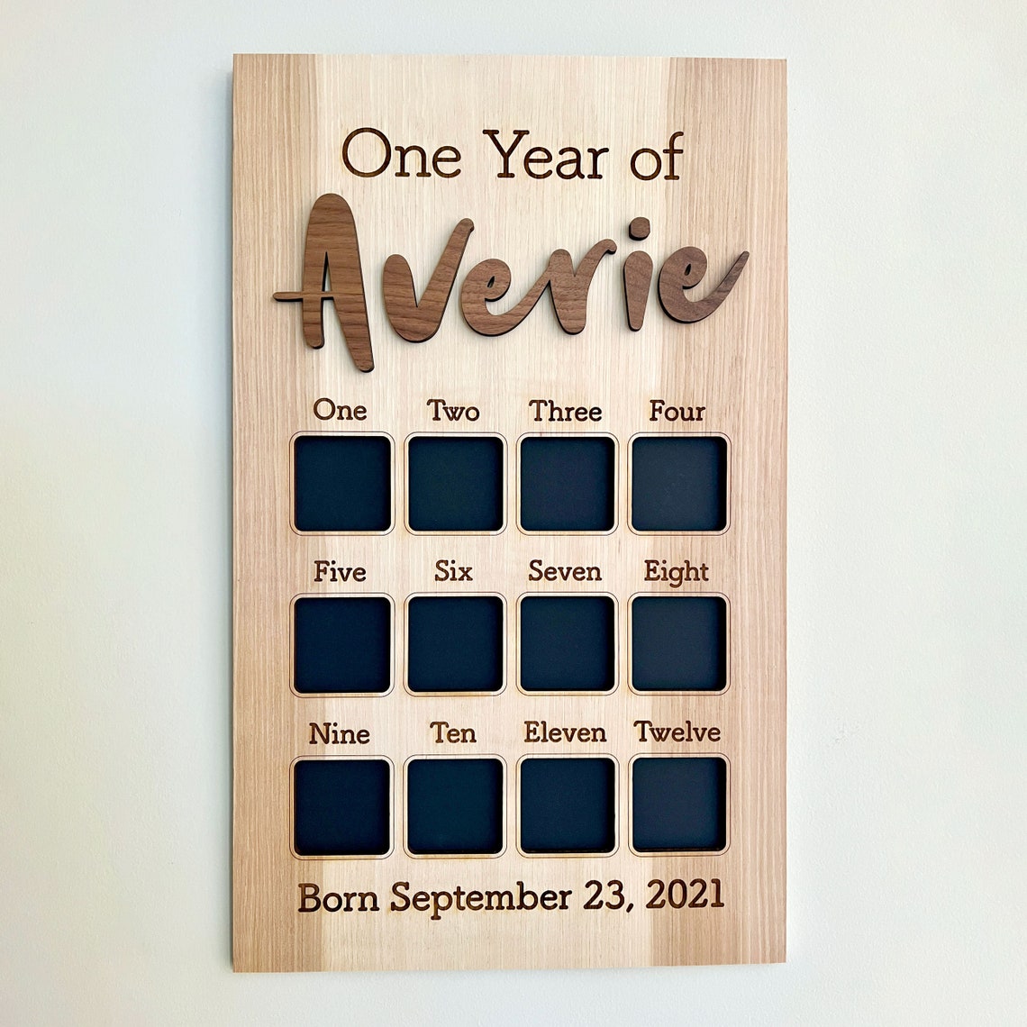 First Year Photo Board One Year Memory Board First - Etsy