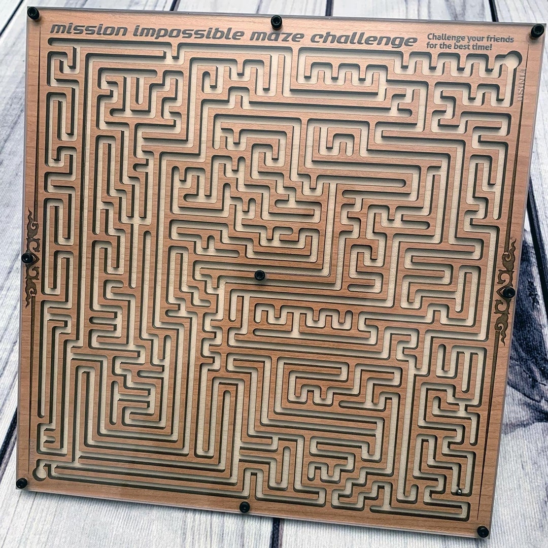 Mission Impossible Maze Challenge Game - Glowforge - Laser File - Svg ...